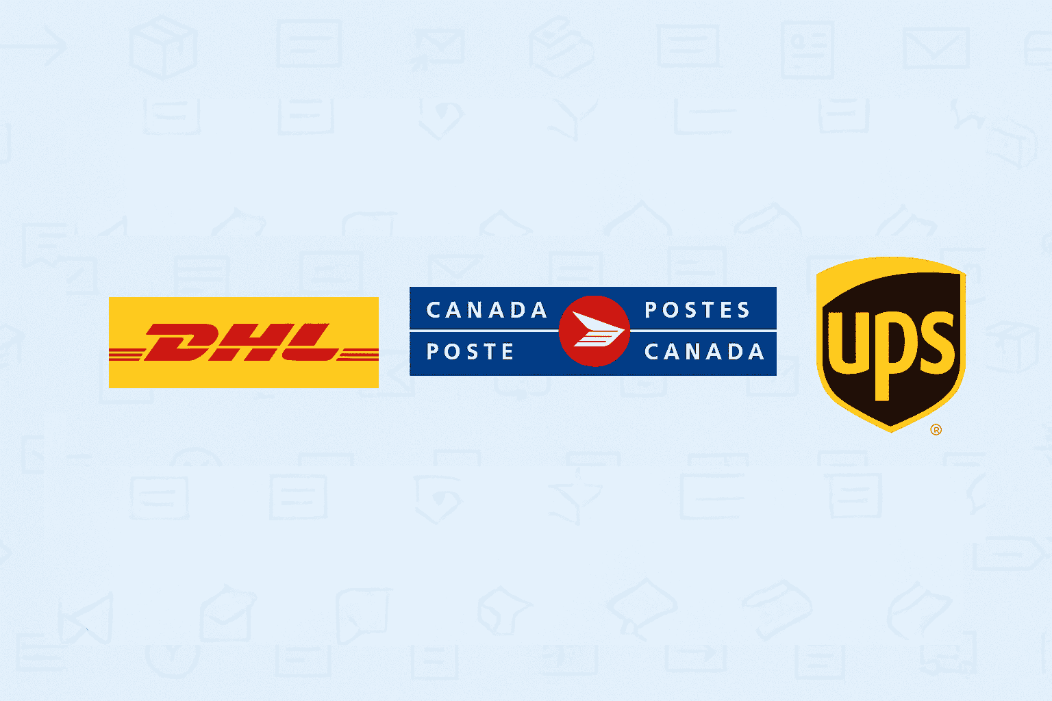 ShipByMail's Trusted Shipping Partners: DHL, Canada Post, UPS